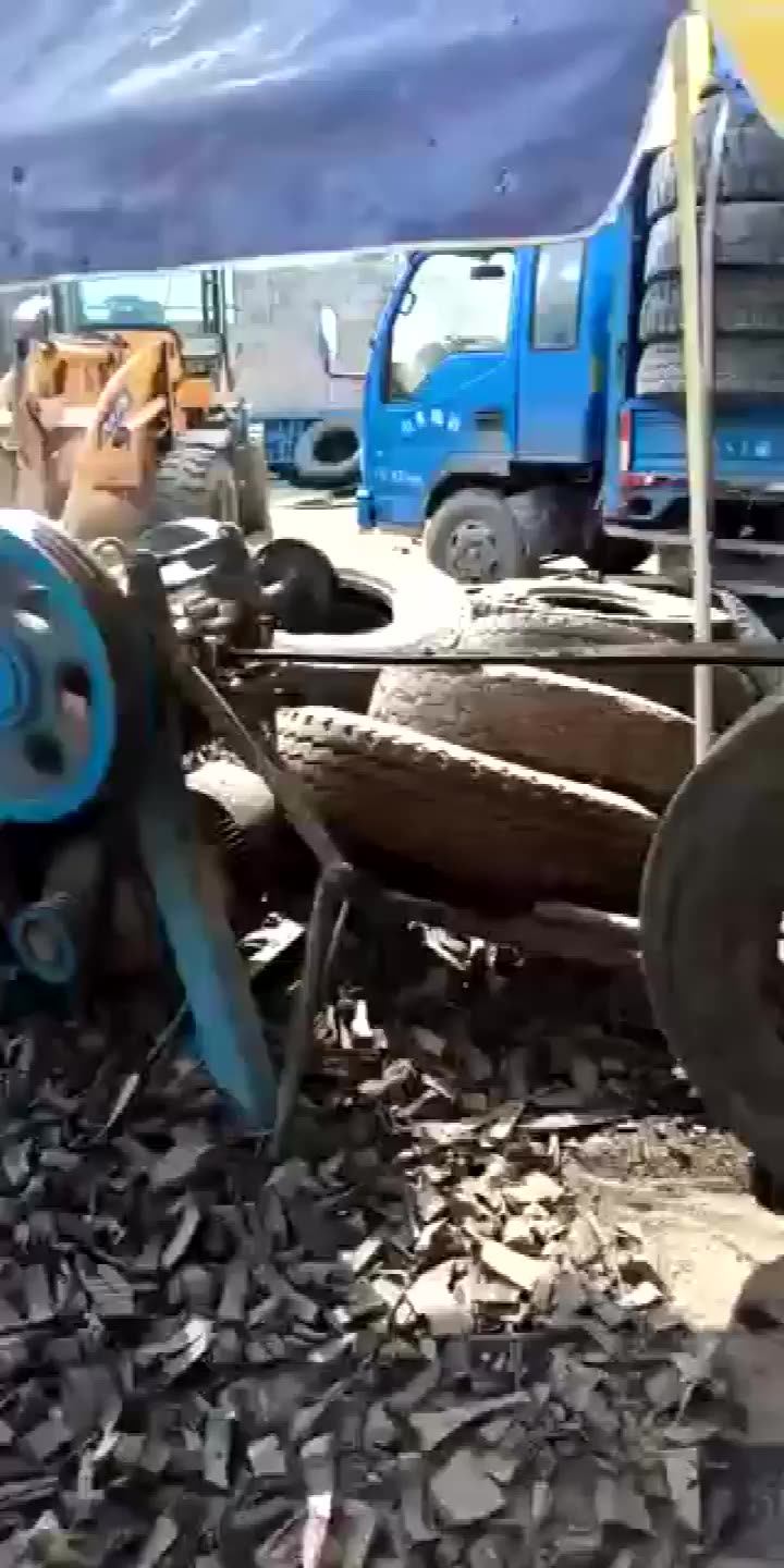 Used Tyre Cut Machine Tire Blocks Cutter Rubber Strip Cutting Machine ...