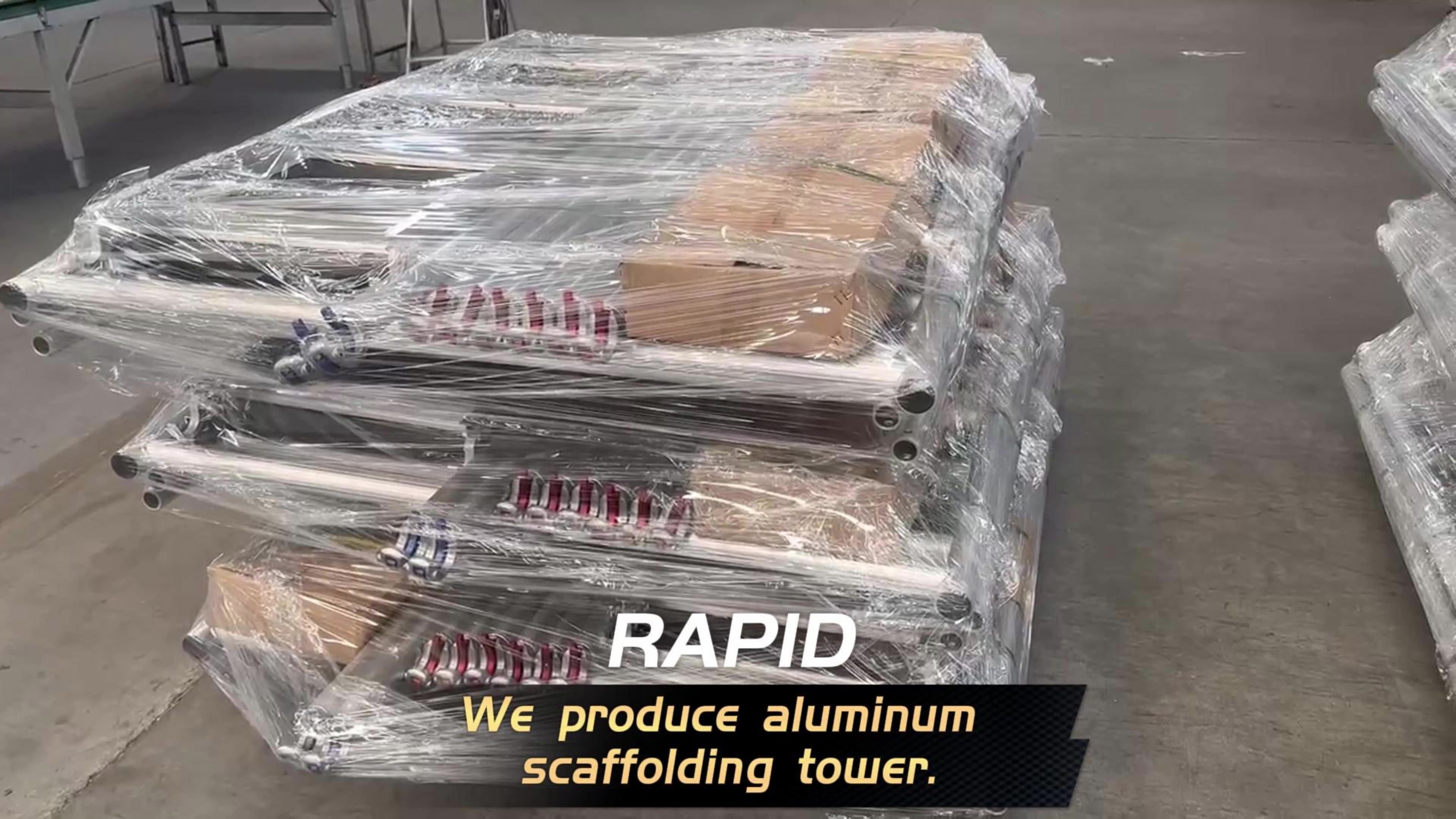 Aluminum Mobile Scaffolding 6 Meter Double Width Euro Scaffold Platform ...