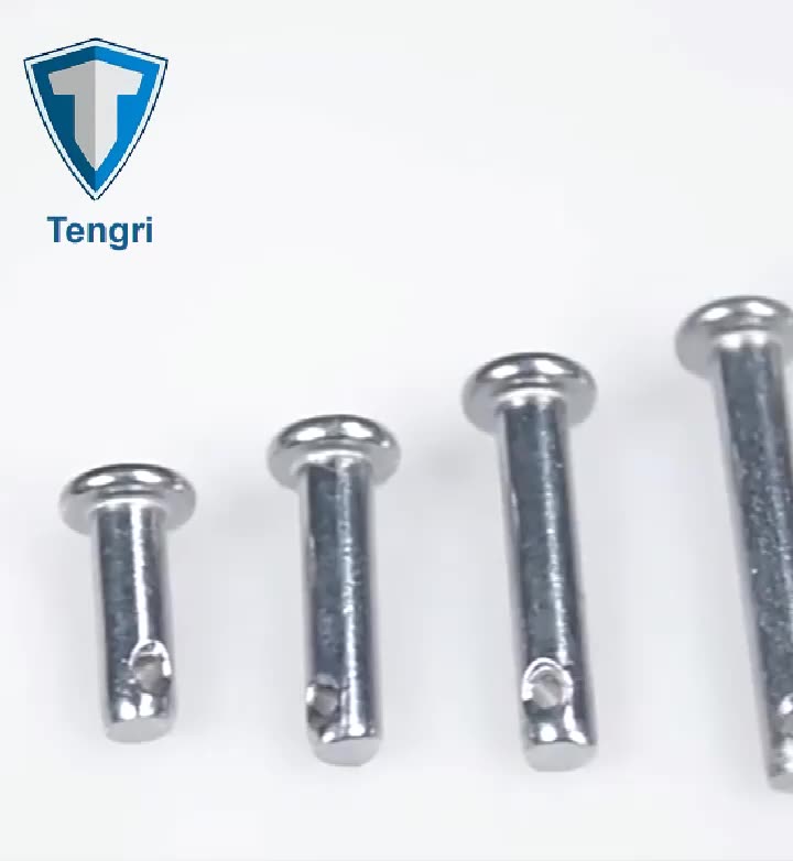 Din1444 Stainless Steel Grooved Clevis Pin With Flat Head Cylindrical Locating Pin With Hole ...