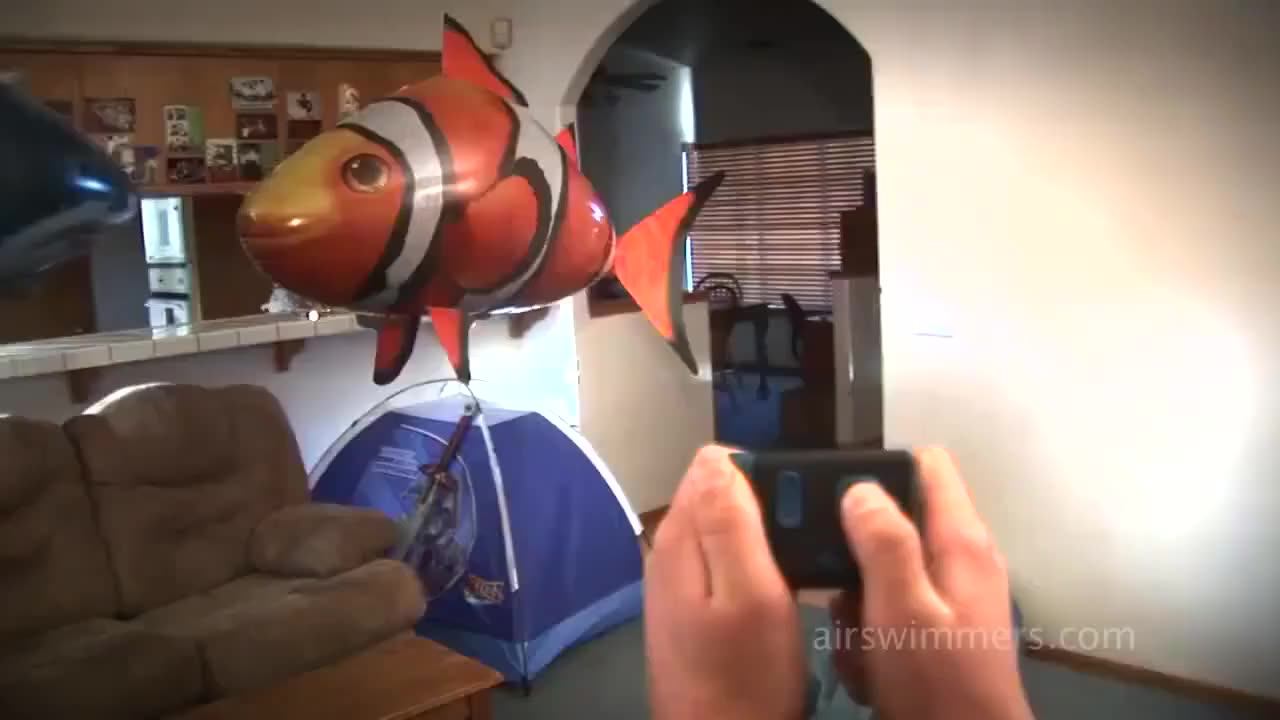 Remote Control Shark Toys Op-s Inflatable Flying Fish Toy Rc Remote ...