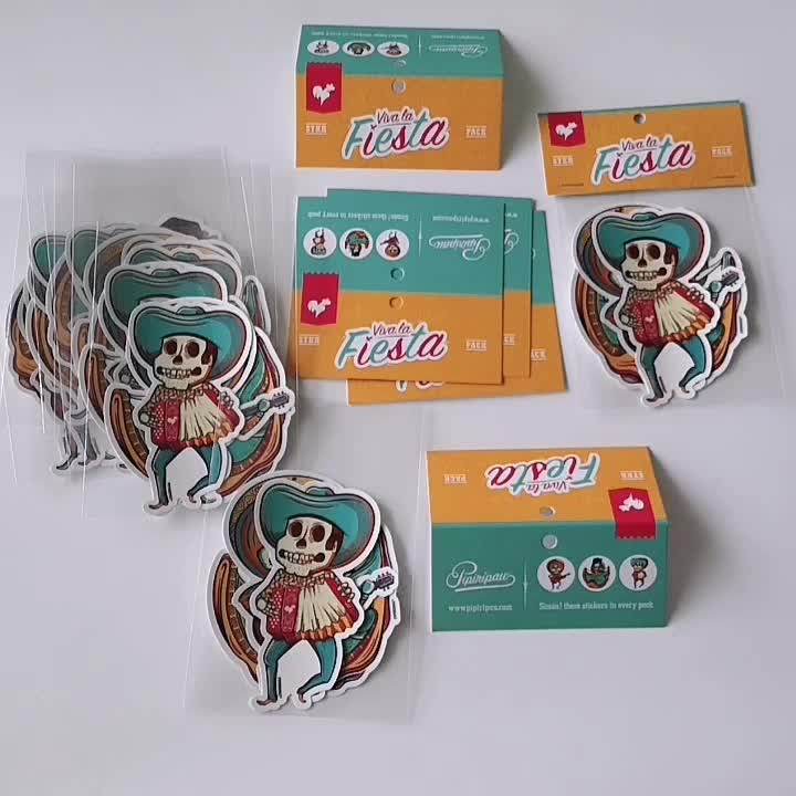 Waterproof Cartoon Sticker Packs In Opp Bag For Advertising Promotion ...