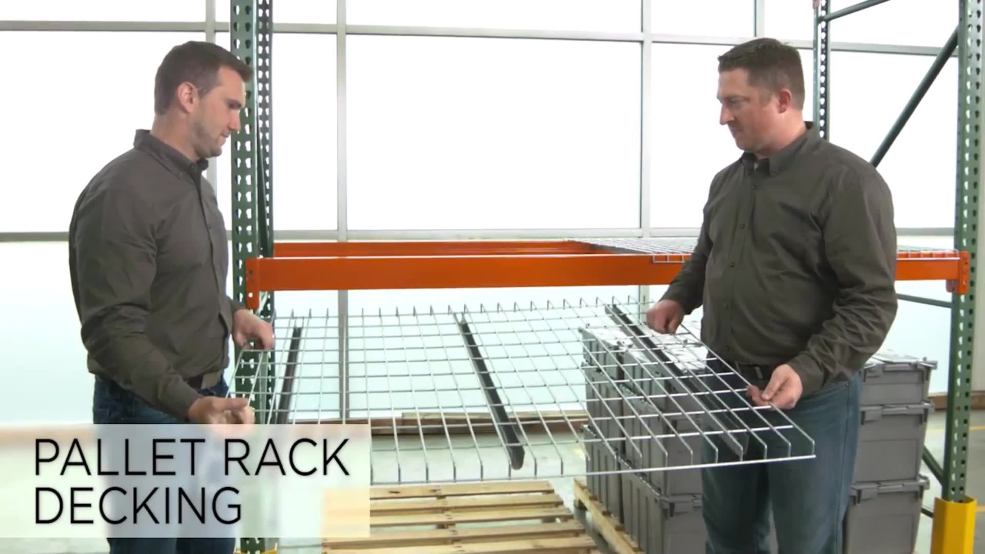 Wire Mesh Deck Railing For Pallet Racks In Stacking Racks & Shelves ...