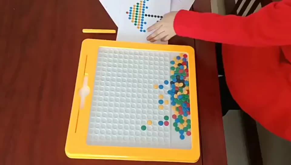 Kids Doodle Board With Magnet Pen And Beads Magnetic Dot Educational ...