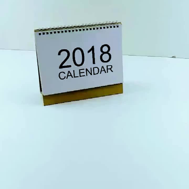 Customized Colors Printing Wire-o Binding Table Desk Calendar - Buy ...