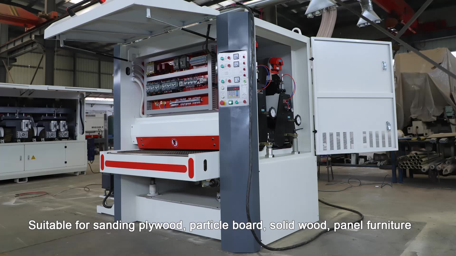 Woodworking Plywood Solid Wood Flooring Precise Calibrating Grinding ...
