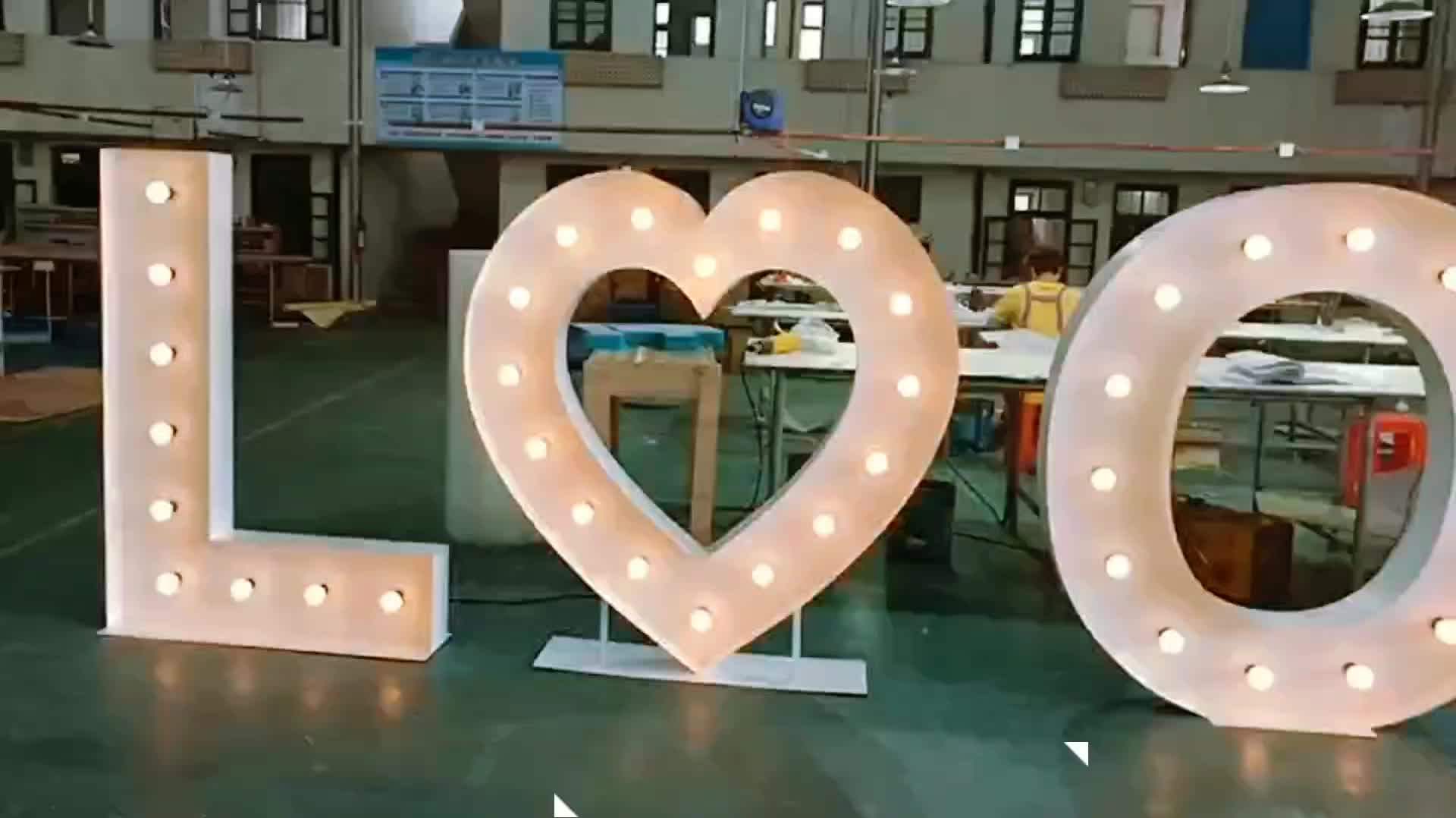 Wholesale Led Waterproof 3d Outdoor Decorative Metal Large Marquee