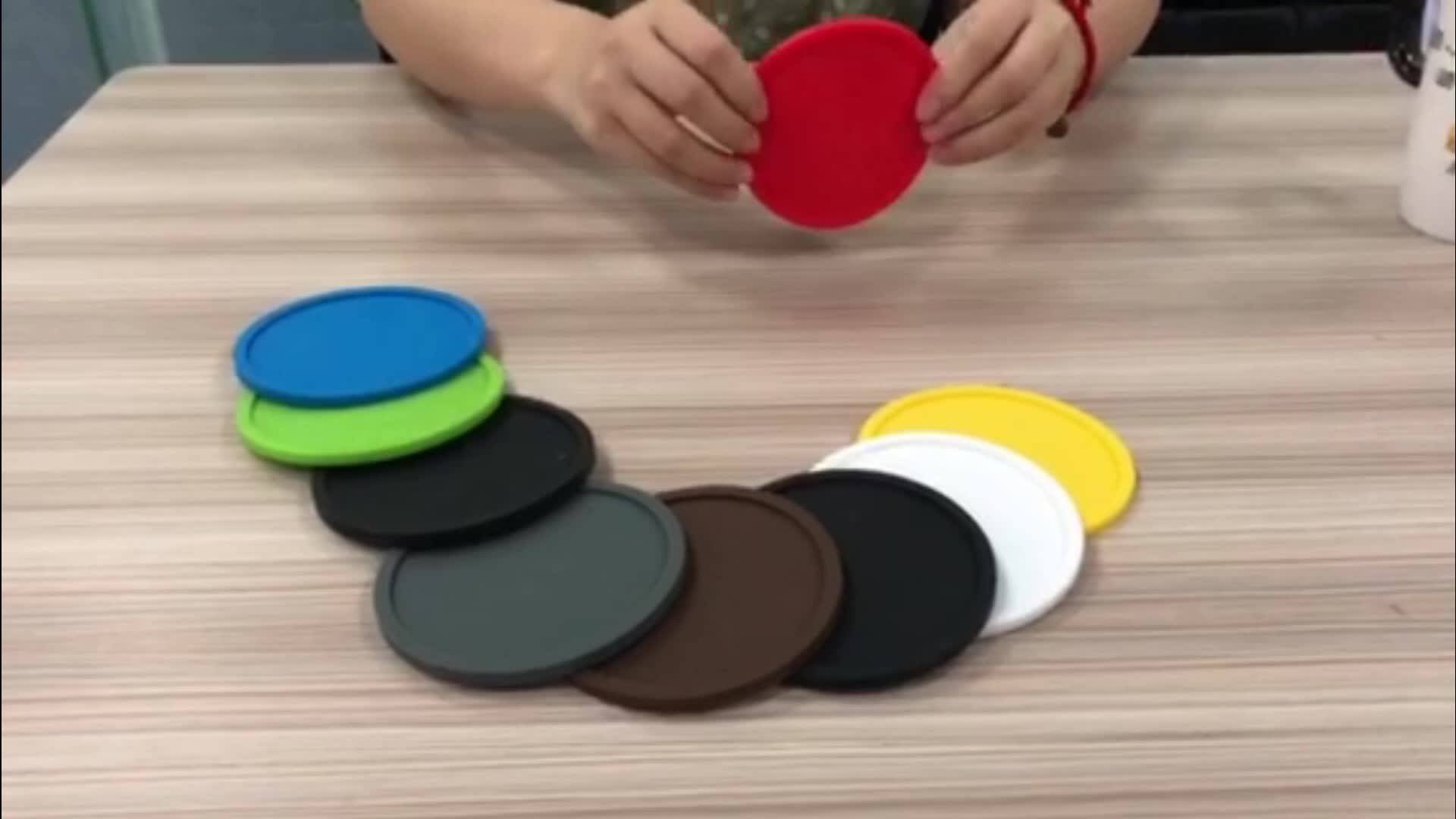 Silicone Coasters Set Of 6 In Holder - Protect Furniture From Water ...