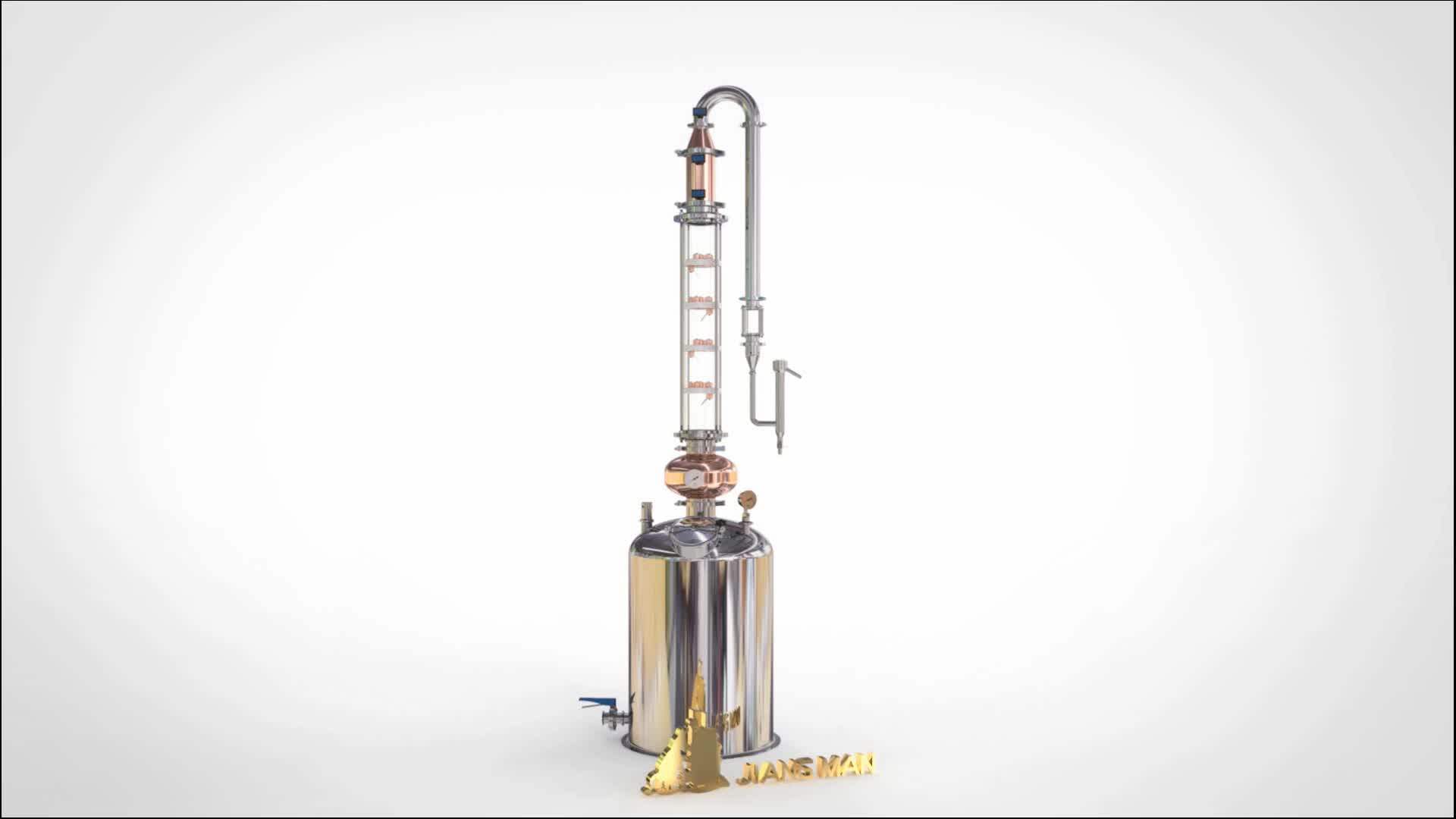 100l Reflux Column Gin Distiller Alcohols Distillation Equipment Copper ...