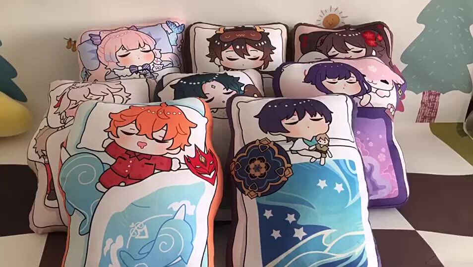 40cm Genshin Impact Zhong Li Klee Xiao Venti Sleep Ver Kawaii Q Ver ...
