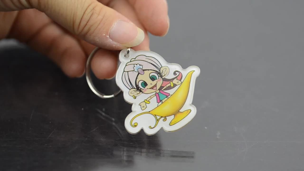 Custom Laser Cut Plastic Key Chain Epoxy Clear Plastic Acrylic Charm ...