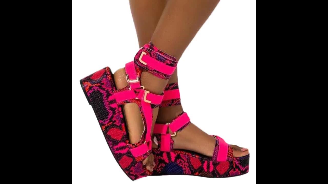 Summer Custom Lady Sandales Femel Camouflage Sandalias Platform Women ...