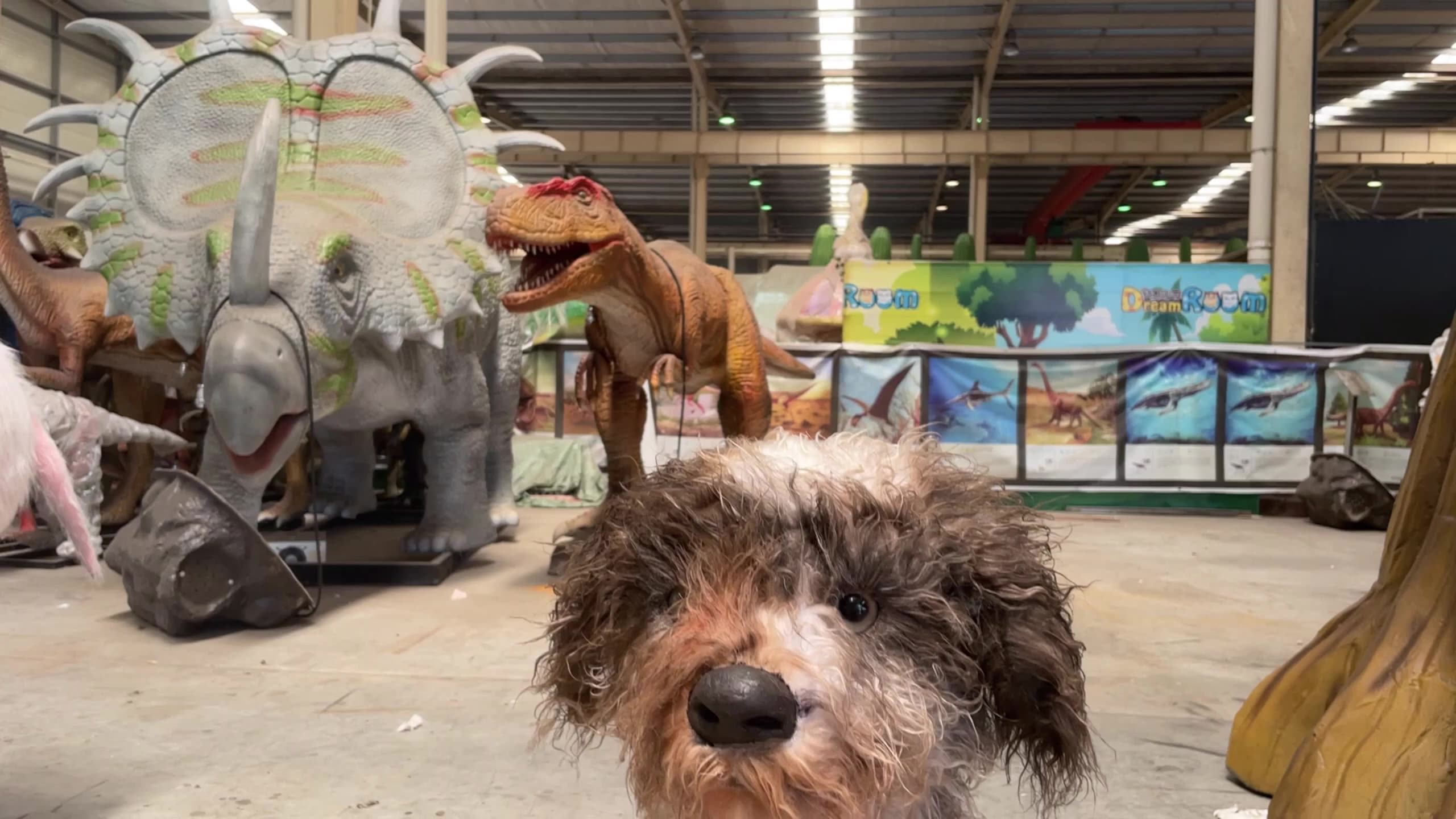 Custom Furry Plush Dog Sample Animatronic Animals Dog Models Form ...