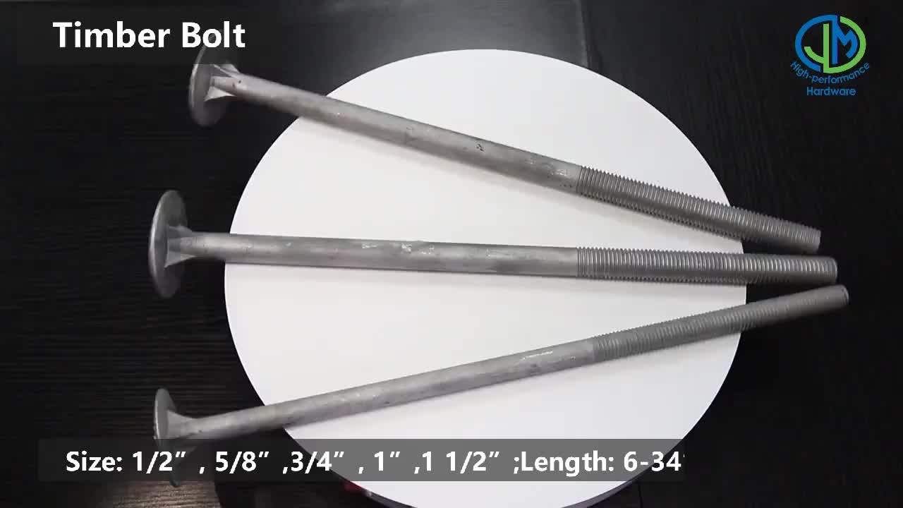 Round Head 4 Fins Neck Galvanized Timber Bolt - Buy Timber Bolt,Round ...