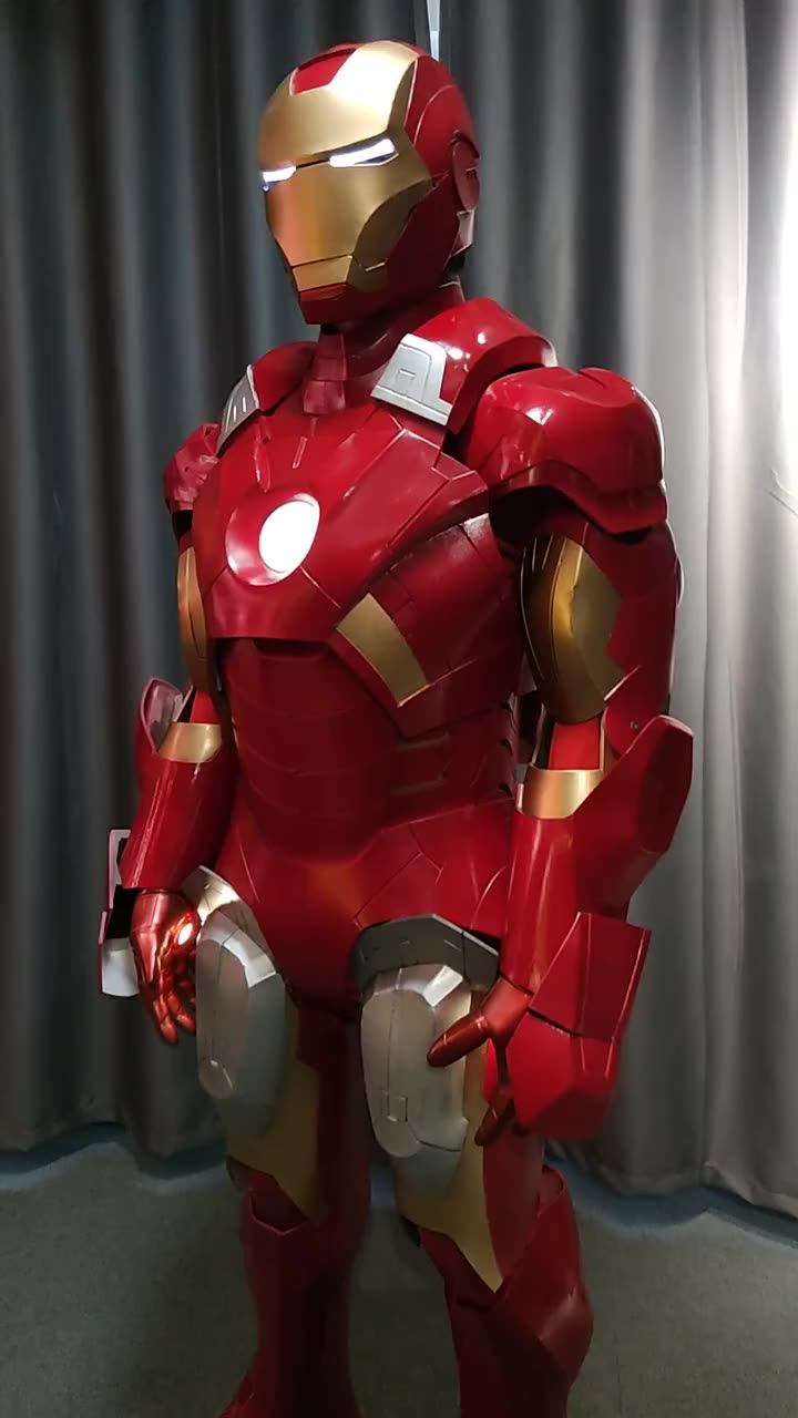 Iron Man Suit Robot Costume Cosplay Tony Stark Mk7 Statue Adult Cosplay ...