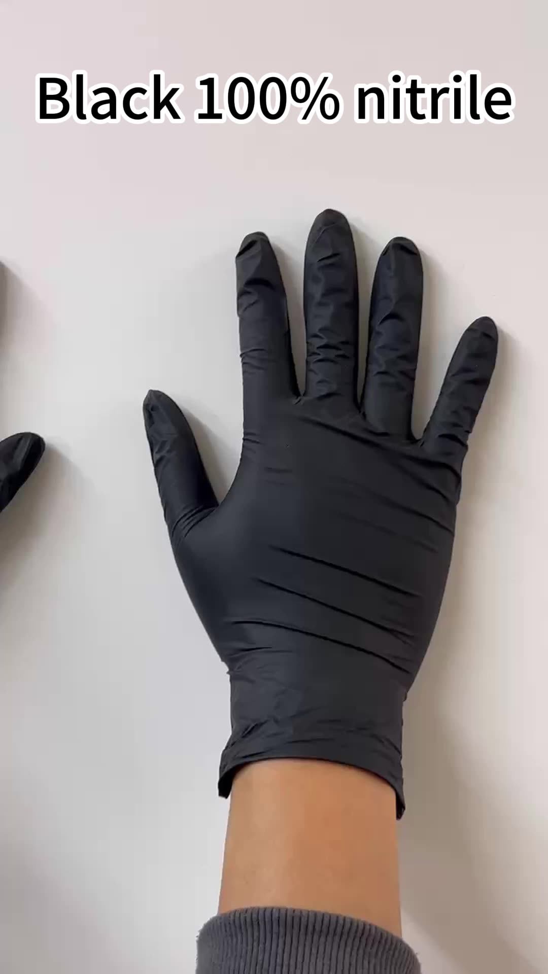 6 Mil Blue Black Nitrile Gloves Colored Latex Free Plastic Safety Oem ...