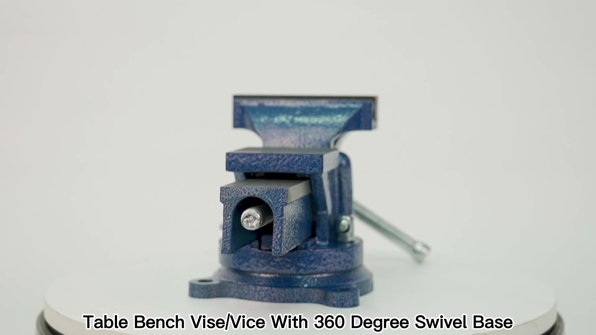 Cast Iron Bench Table Vise 10" 360 Swivel Base Bence Vise With Anvil ...