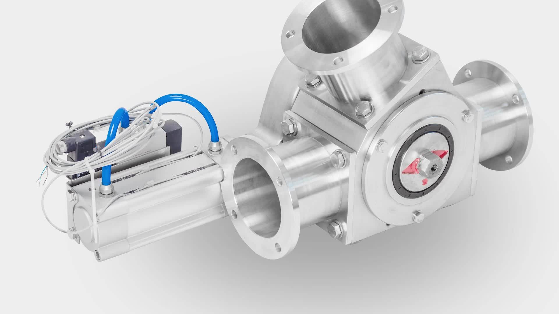 120mm Pneumatic Powder Diverter Valve For Conveying Systems - Buy ...