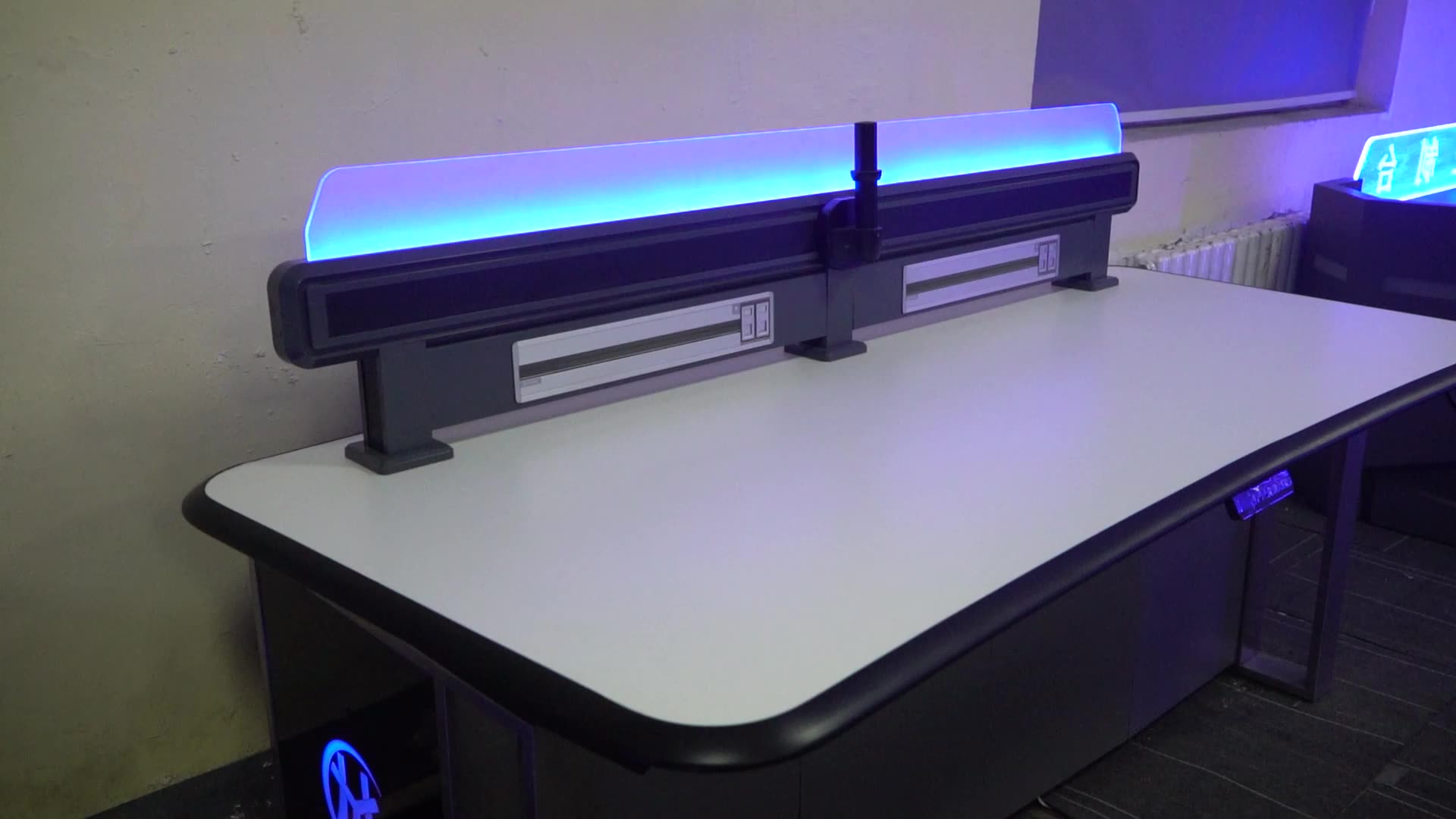 Led Light Office Reception Desk Computer Console Desk Conference ...