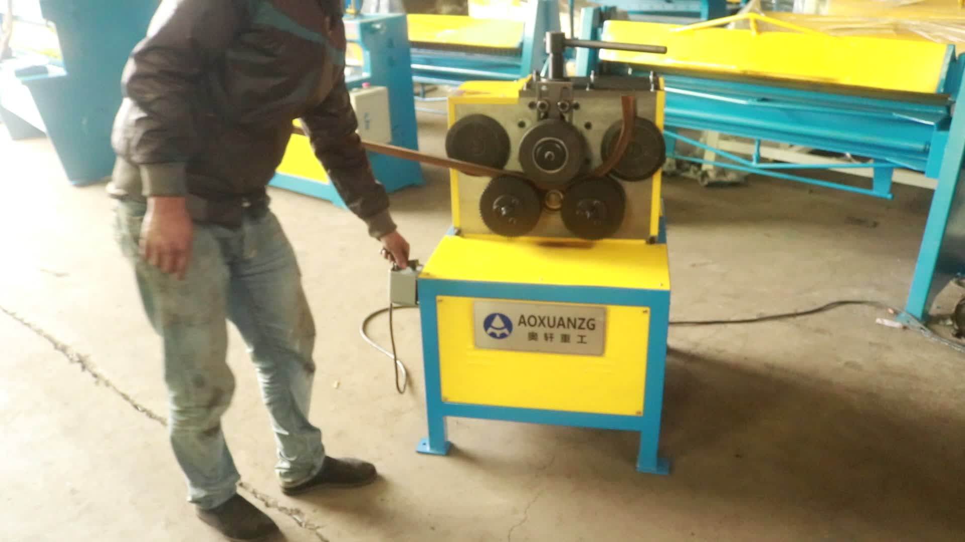 Electric Angle Crimping Machine Angle Sheet Rolling Flat Iron Pipe ...