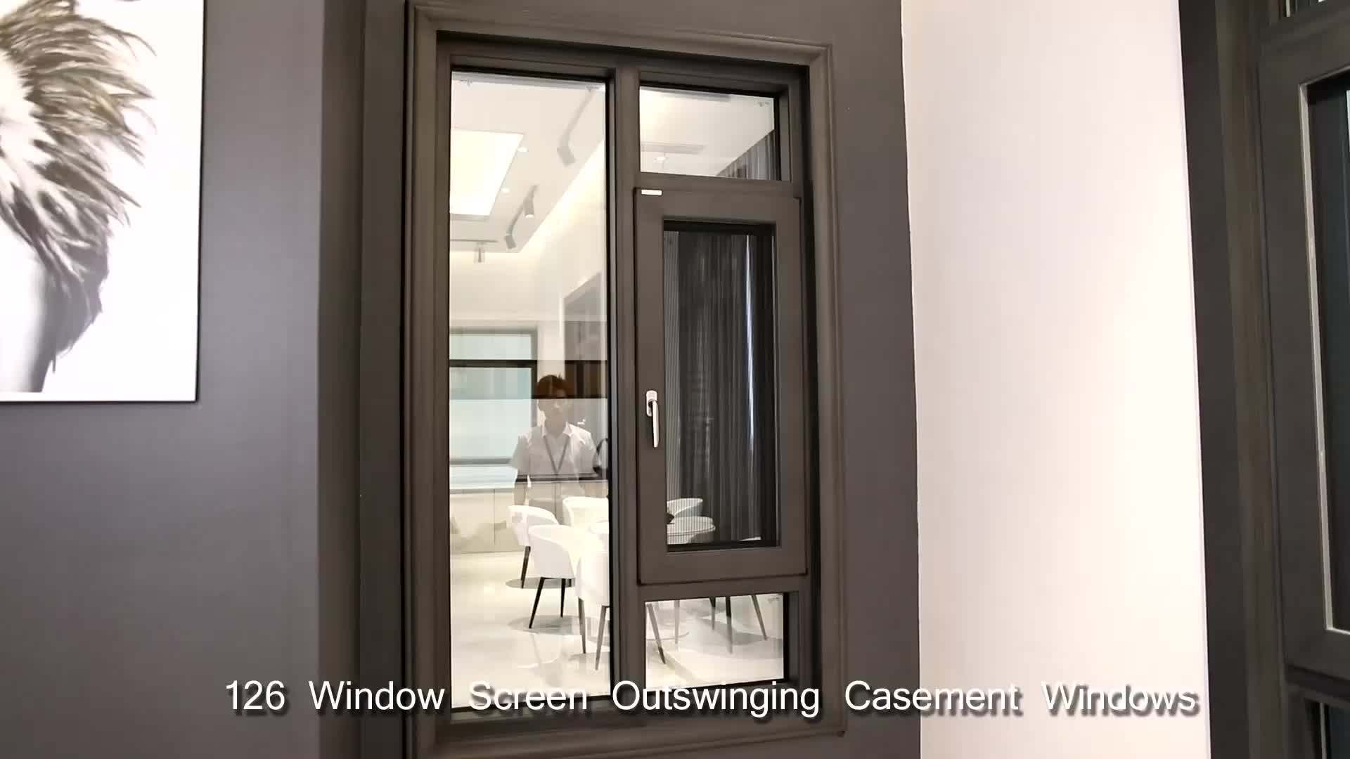 Inward Opening Soundproof Insulated Glass Aluminum Storm Casement ...