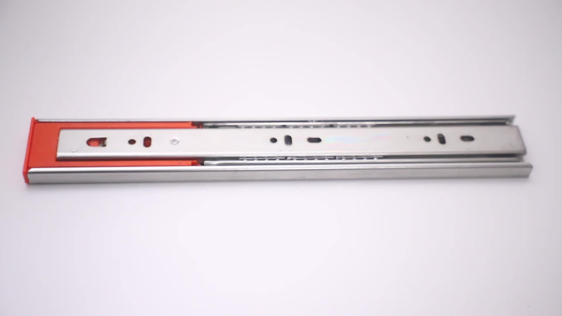 3 Fold Telescopic Channel Ball Bearing Cabinet Drawer Slide Runner Rail ...