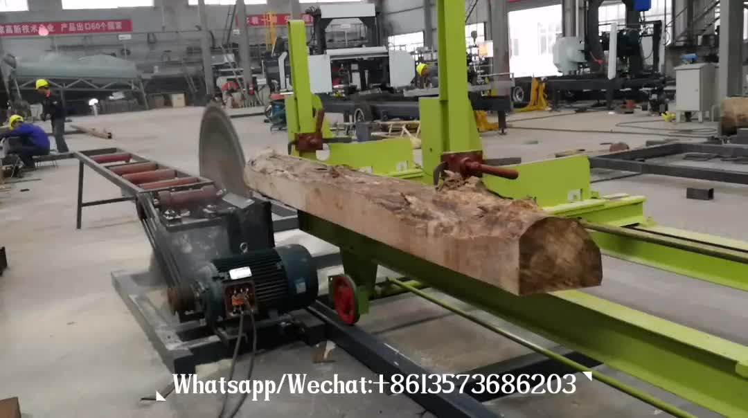 Round Log Circular Saw With Carriage Vertical Cutting Wood Working ...
