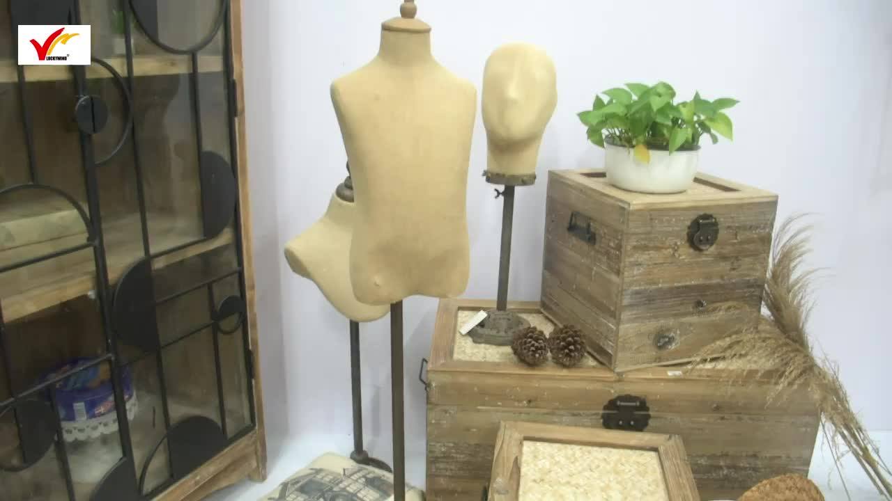 Crown Decor Vintage Female Wood Torso Mannequin With Stand Different ...