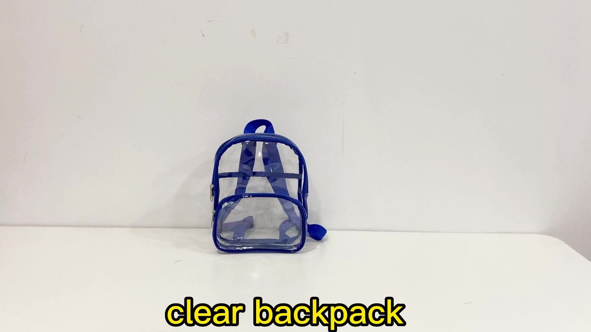 Custom Color Pvc Transparent Backpack See Through Waterproof Women Mini ...