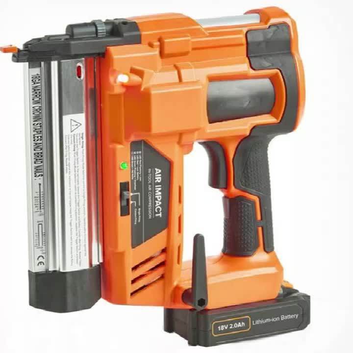 Ningbo 18v Li-ion Battery Operated Manual Cordless Nail Gs Staple Gun ...