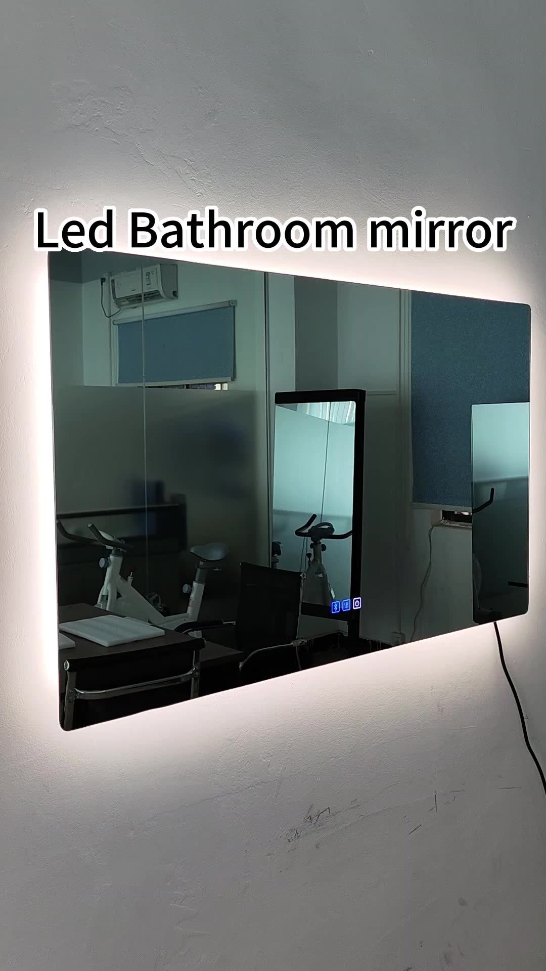 Rectangle Touch Screen Smart Bathroom Mirror Led Smart Bathroom Mirror ...