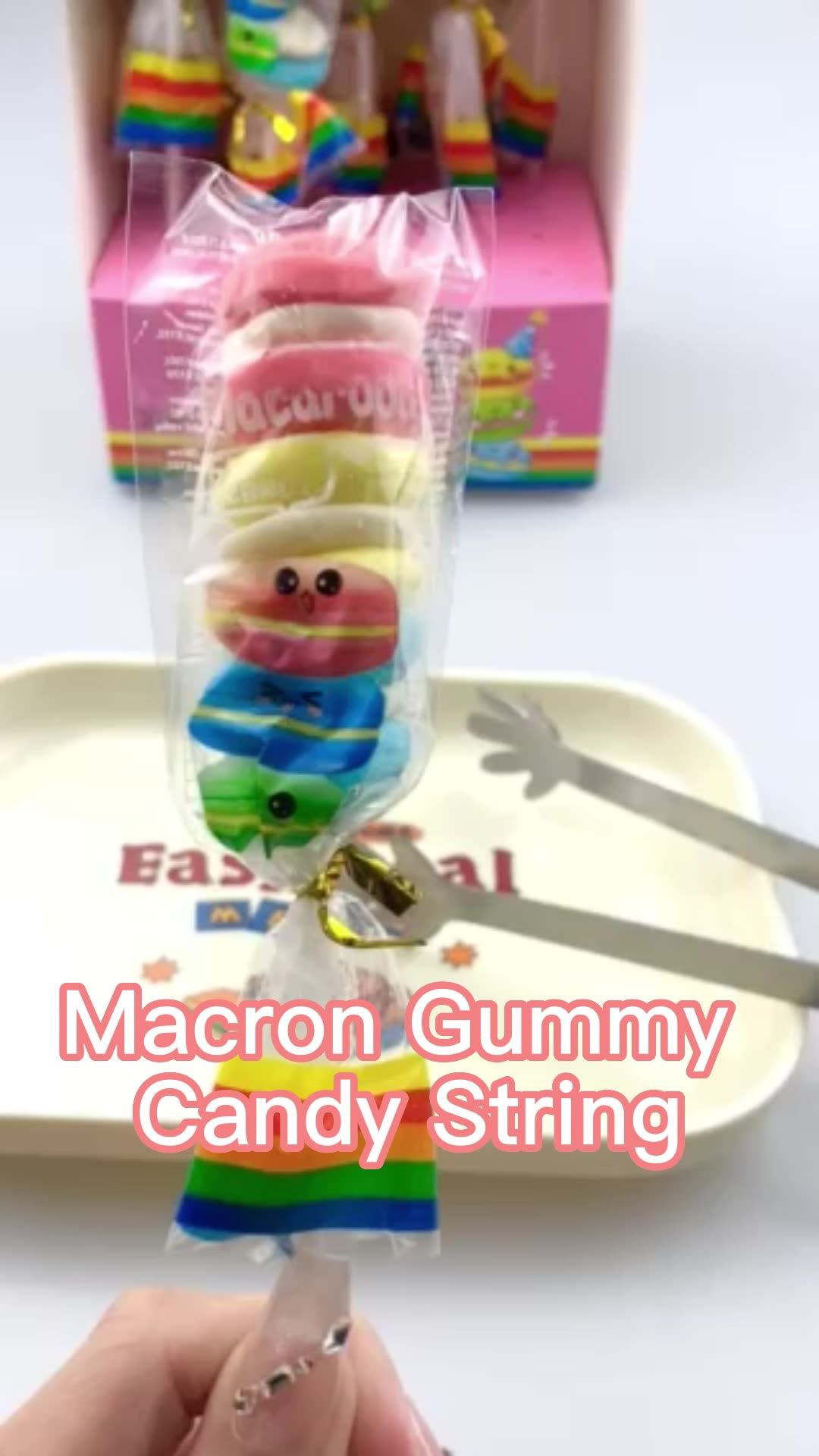 Halal Gummies Candy For Wholesale Macron Gummy Candy String Lollipop ...