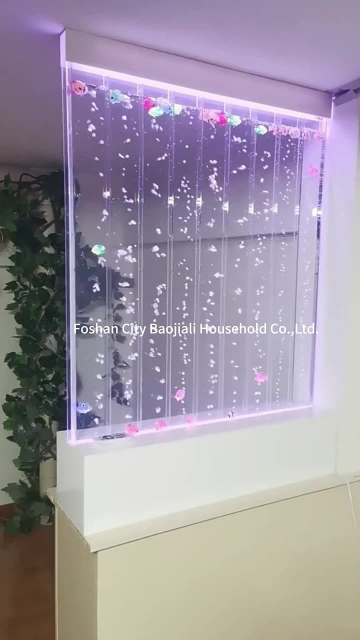 Indoor Light Decoration Aquarium Led Colorful Waterfall Water Feature ...