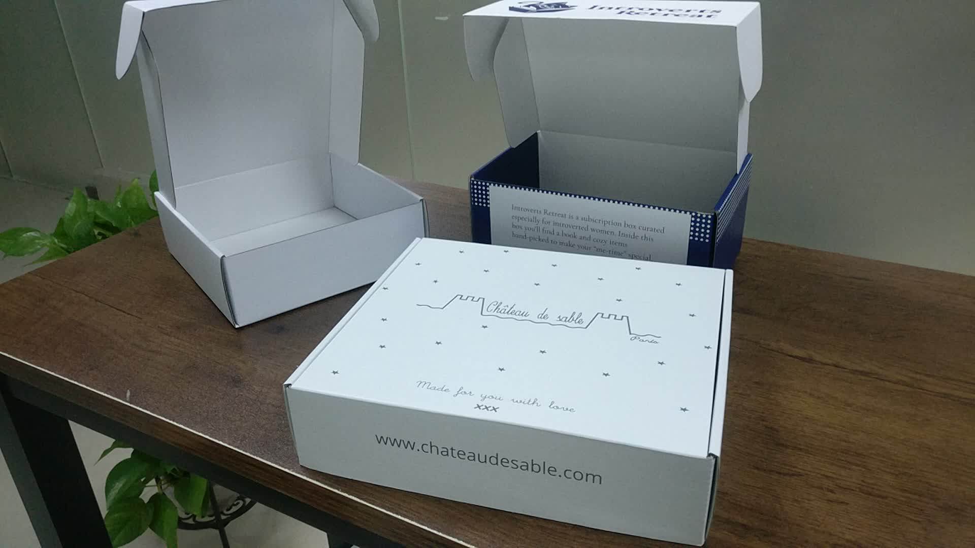 Custom Design Printed Paper Shipping Box Outside Tuck Literature ...