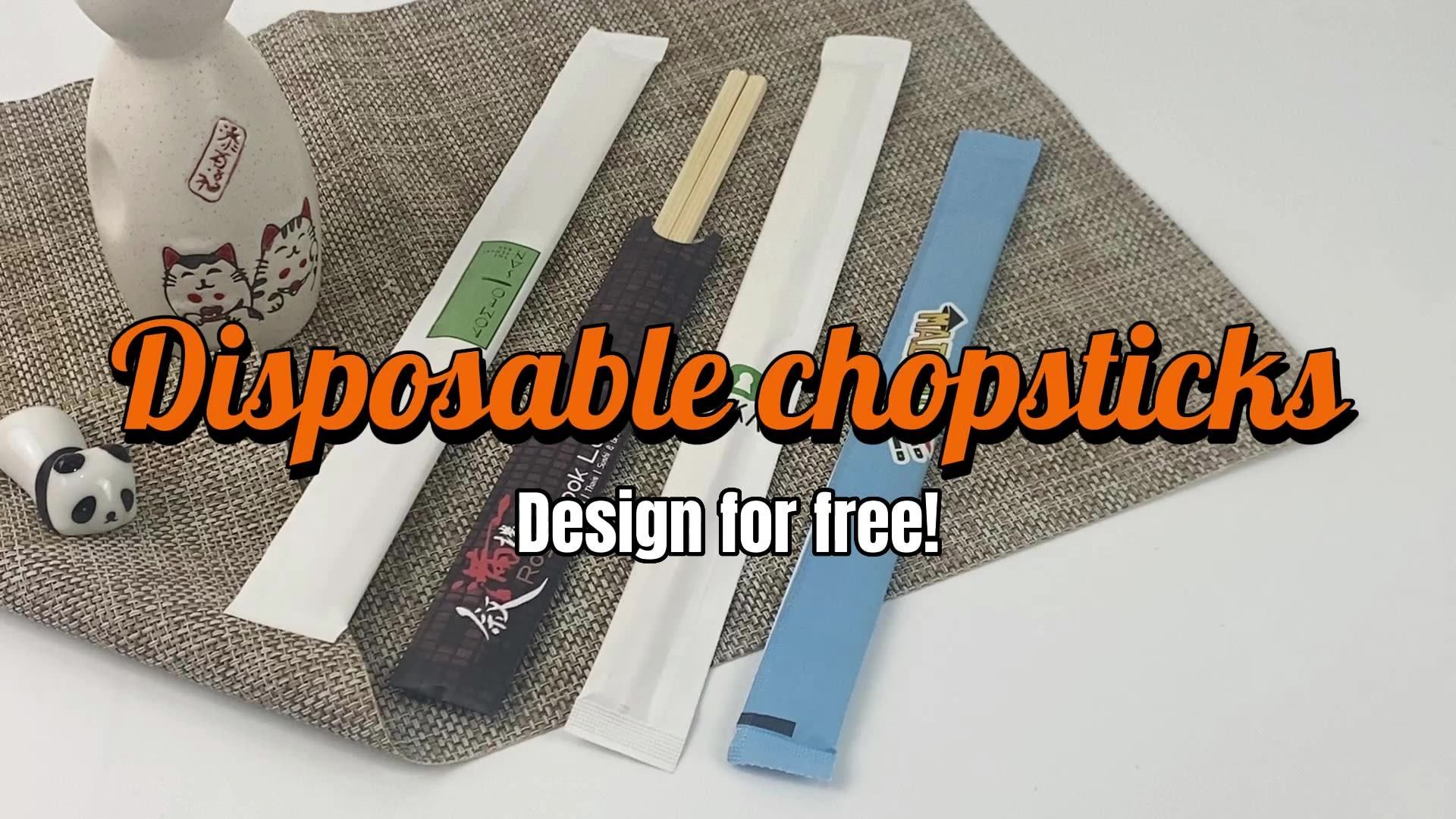 Wholesale Bamboo Disposable Chop Sticks With Custom Packing Printed ...