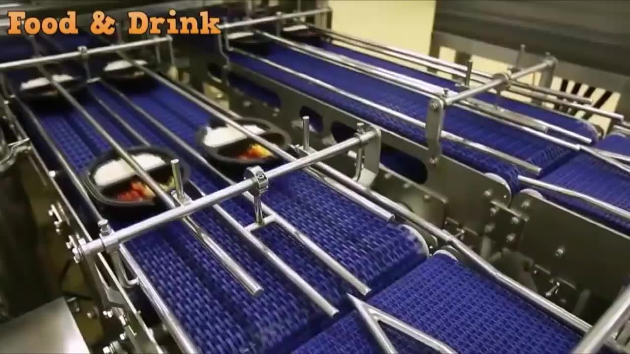 Slat Top Plastic Mesh Modular Conveyor Belt For Food Beverage - Buy ...