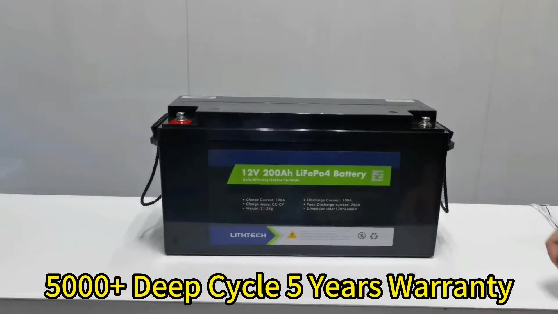 Smart Solar Battery Lithium Ion 12v 24v 200ah 300ah 400ah Rechargeable ...