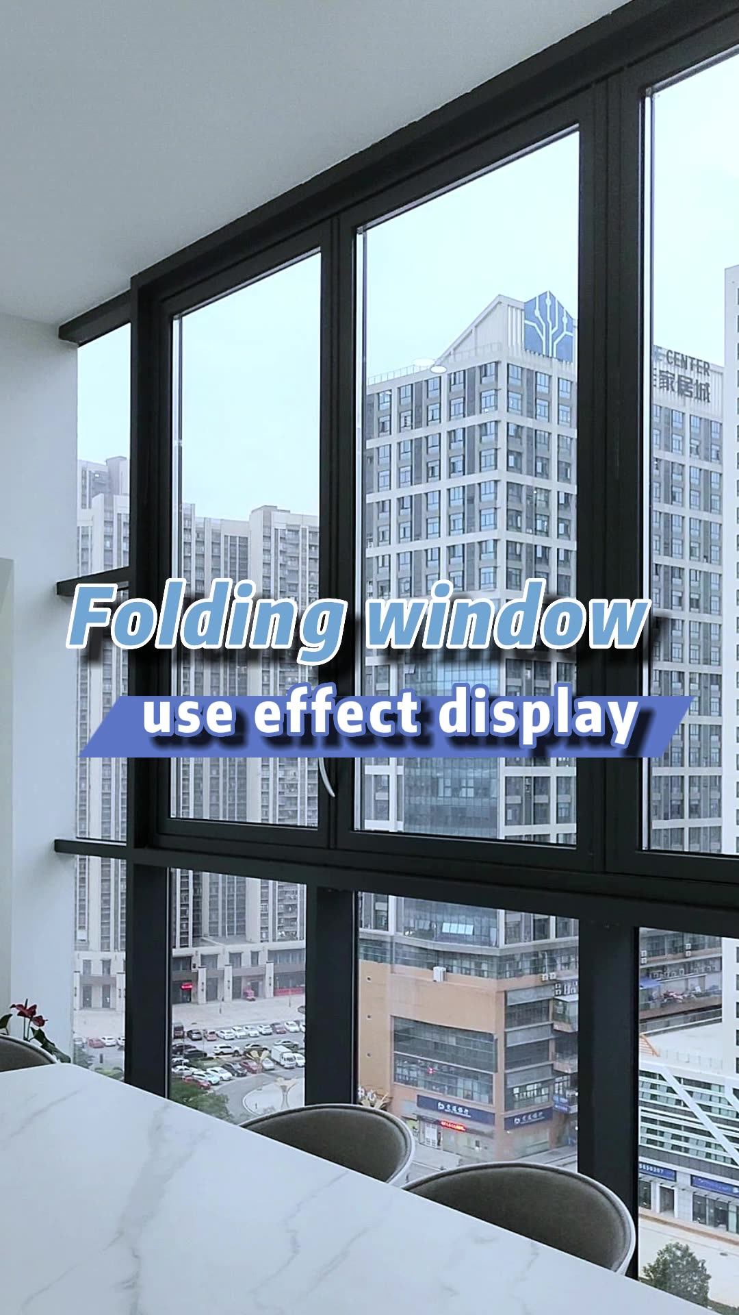 Wanjia Customized Tempered Glass Aluminum Folding Windows Accordion ...