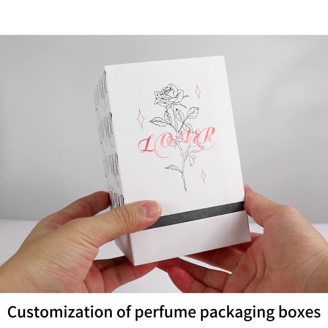 Custom White Luxury 30ml 50ml 100ml Perfume Box Cardboard Rigid Perfume ...