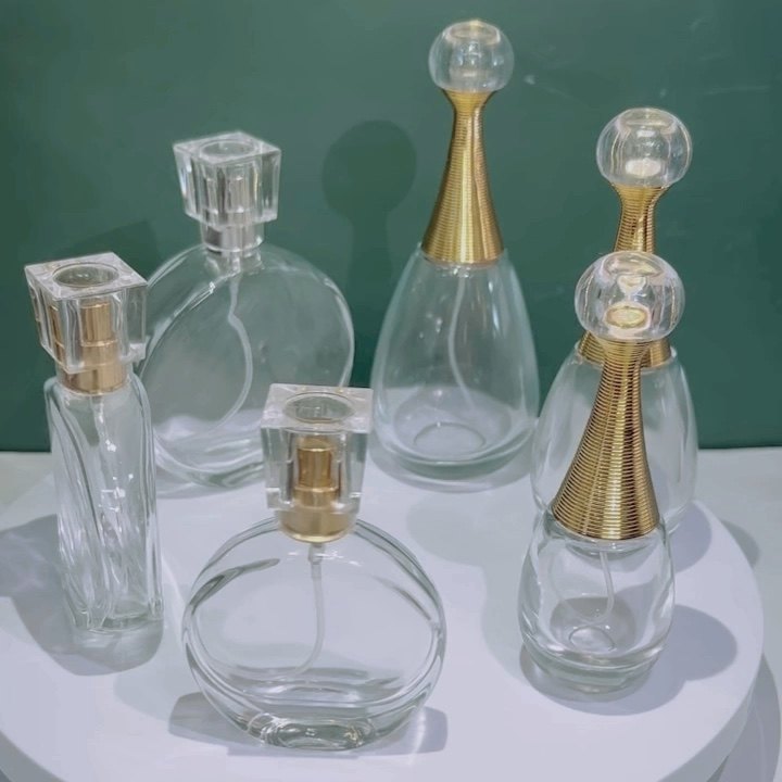 Luxury Heavy Base Glass Perfume Bottle 50ml Cylinder Parfum Botol 30ml ...