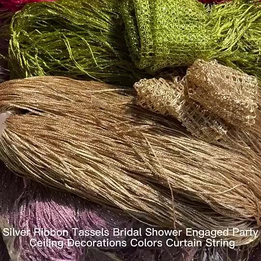 String Curtain Wall Panel Fringe Blind Decorative Tassel Screen Sliver ...