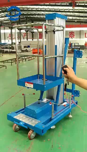 10m Mini Single Aluminum Mast Aerial Man Work Electric Platform Lift ...