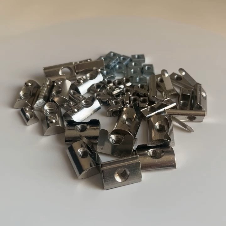 M3 M4 M5 M6 M8 Aluminium Profile Extrusion Square T Nuts Ball Spring ...