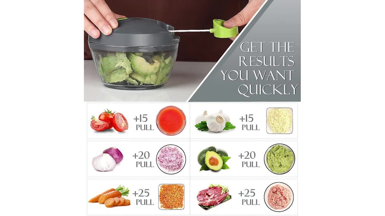 Easy To Use Hand-powered Food Multi Magic Chopper Slicer Dicer Chop ...