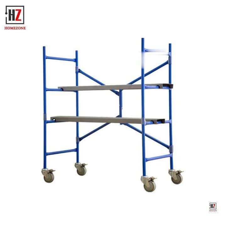Multi-use Mini Scaffold Portable 4 Step Ladder Rolling Metal Work ...