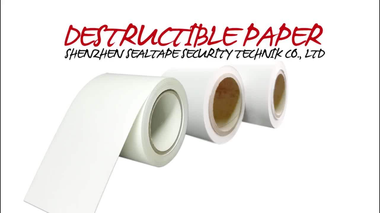 Security Blanks Printing Eggshell Paper Ultra Self Destructible Vinyl ...