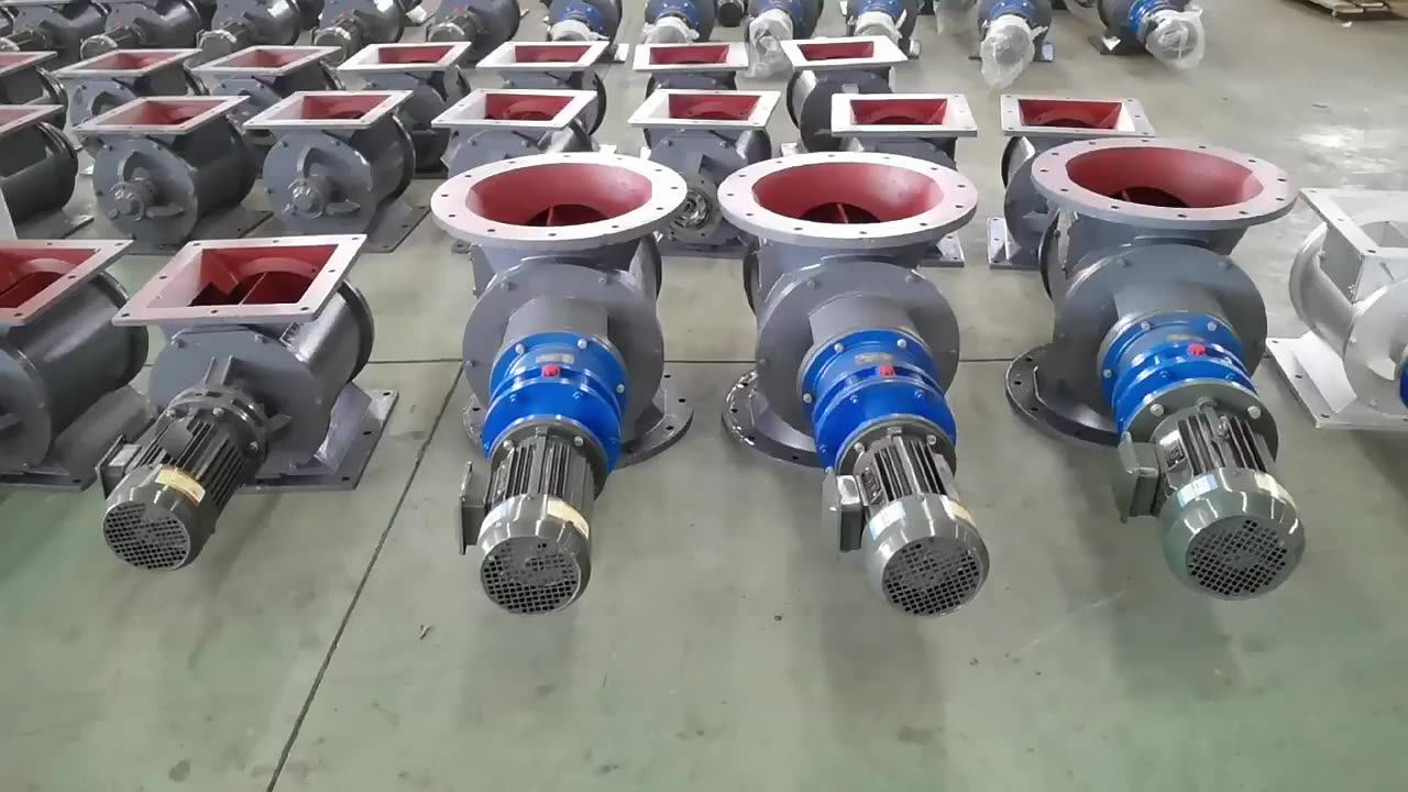 Cast Iron Electric Rotary Airlock Valve Under The Cyclone Dust ...