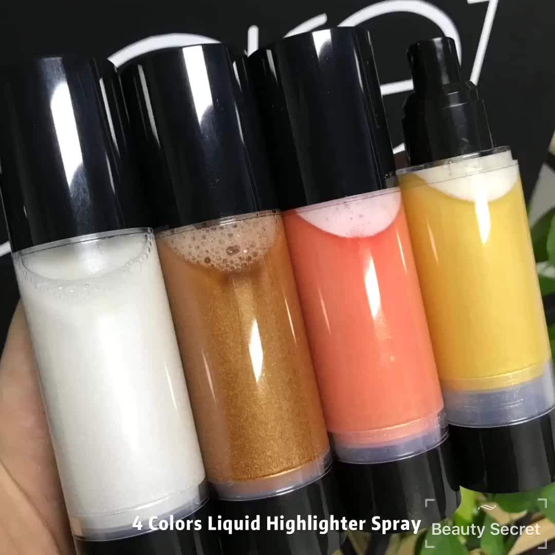 Customized Label Cosmetics Makeup No Logo Highlight Shimmer Liquid ...