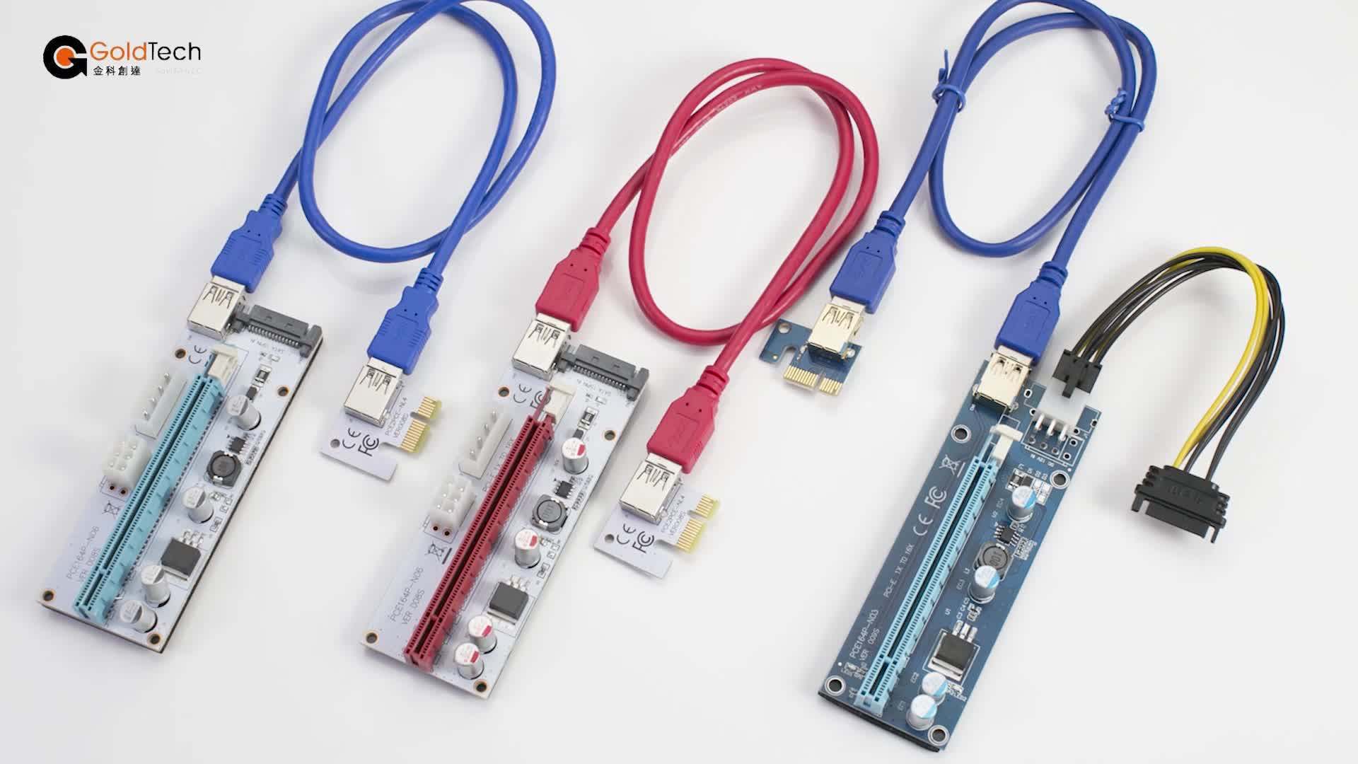 Newest Ver 009s Pci-e 1x To 16x Ler Riser 009 Card Extender Pci Express ...