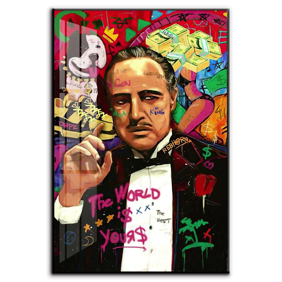 Pop Art Gangster Poster Mafia And Mobster Godfather Loving Pablo Loving ...