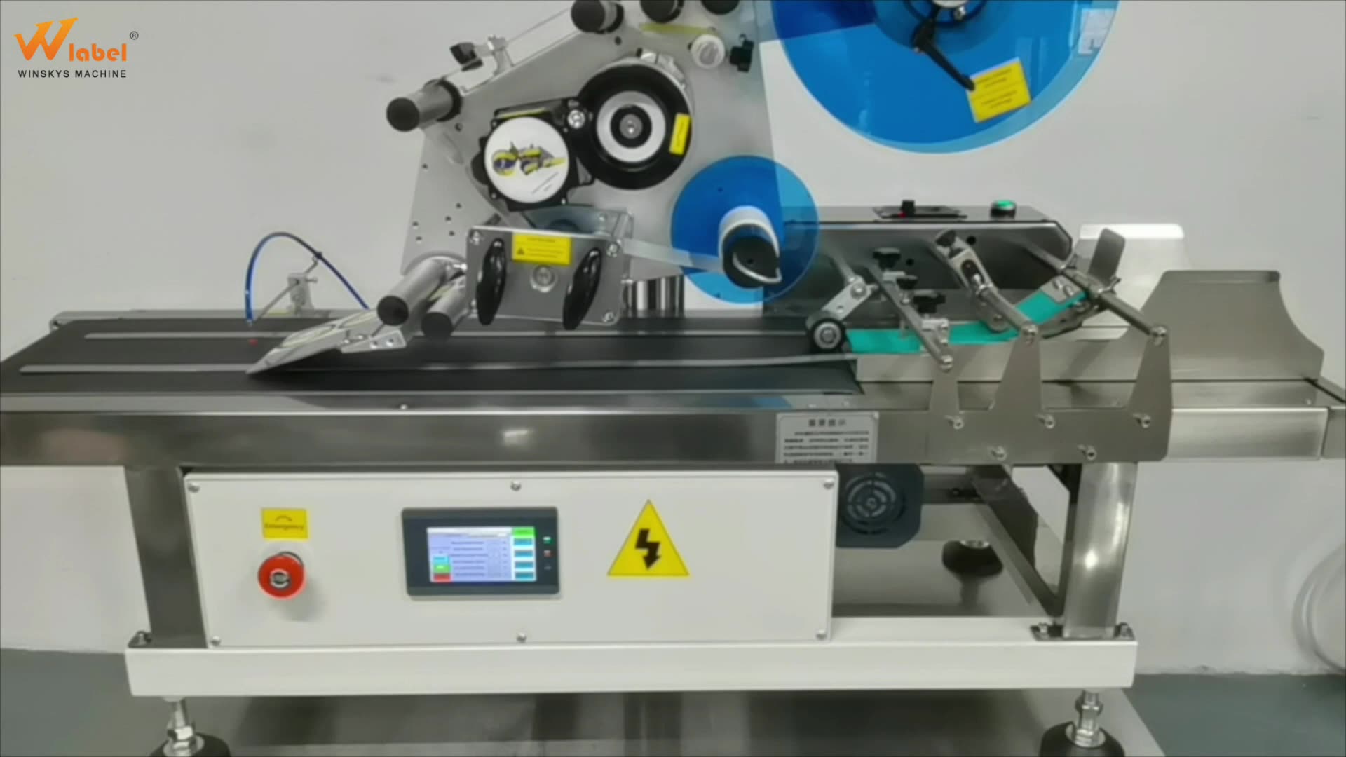 Automatic Feeder Label Applicator Sticker Flat Bag Mylar Pouch Desktop Doypack Pouch Card Top ...